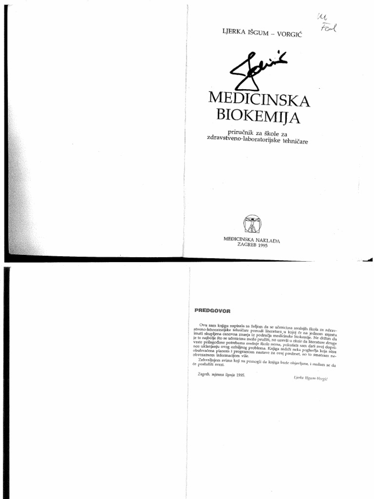Medicinska Biokemija Ljerka | PDF
