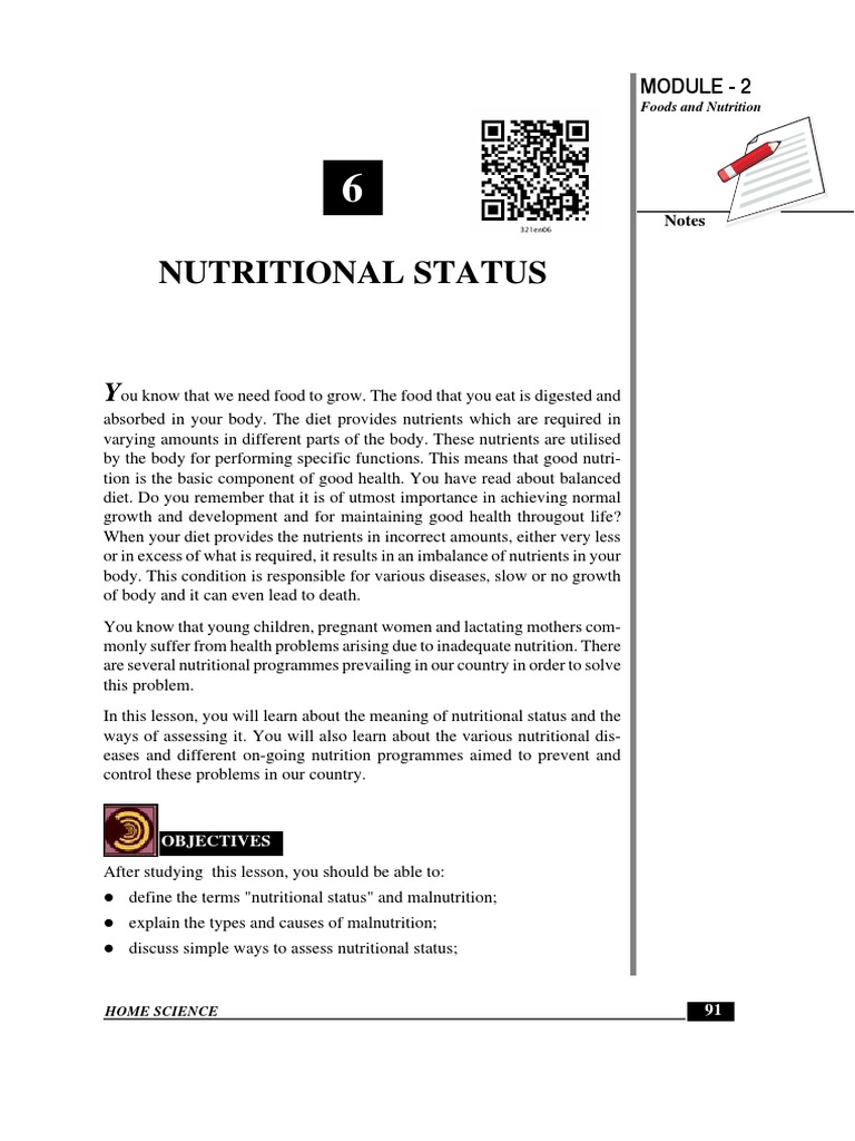 Nutritional Status | PDF | Malnutrition | Nutrition