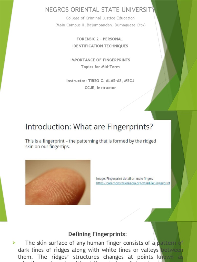 FORENSIC 2 - The Importance of Fingerprints | PDF | Fingerprint | Gel ...