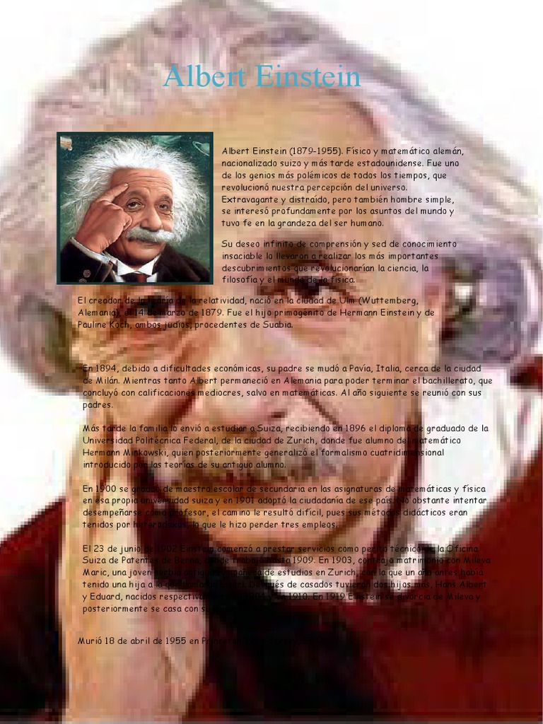 Albert Einstein BIOGRAFIA | PDF | Albert Einstein | Science