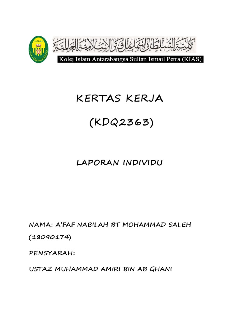 Laporan Kertas Kerja Program e | PDF