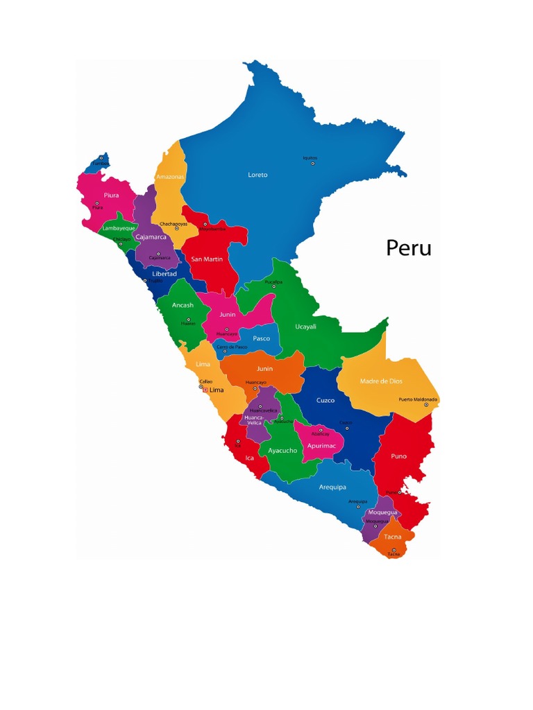 Mapa de Regiones y Provincias Del Perú | PDF