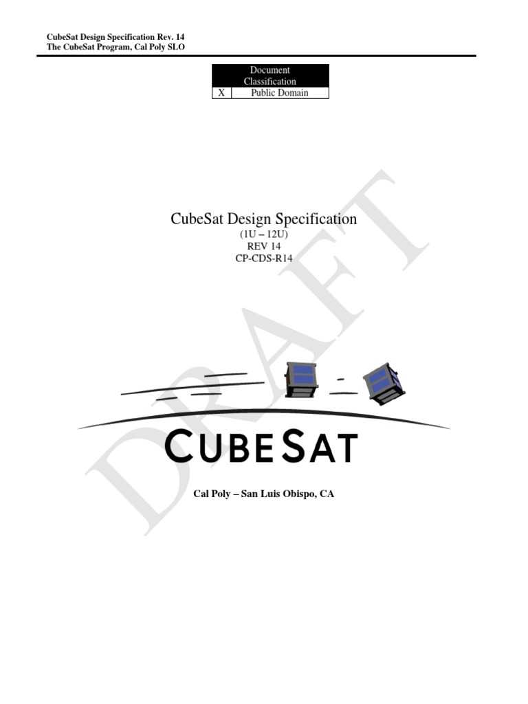 CubeSat Design Specification Rev. 14 | PDF | Specification (Technical ...