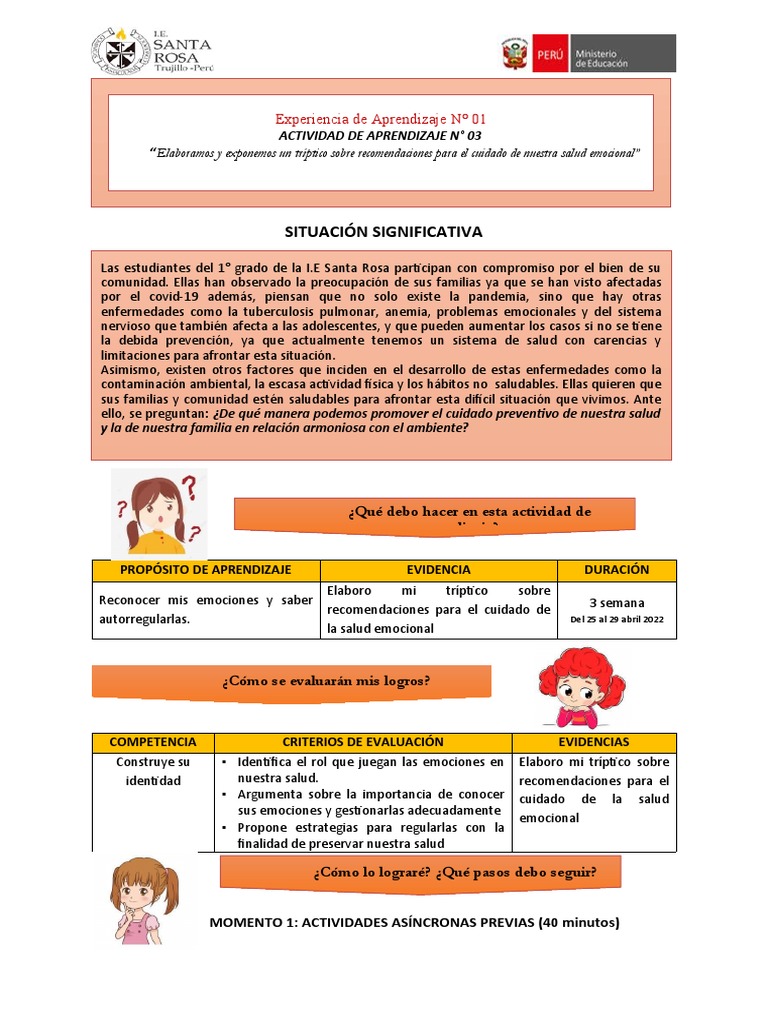 Dayana Briggithe Ruiz Araujo - Actividad de Aprendizaje 3 Exp 1 DPCC 1ro de Secundaria | PDF ...