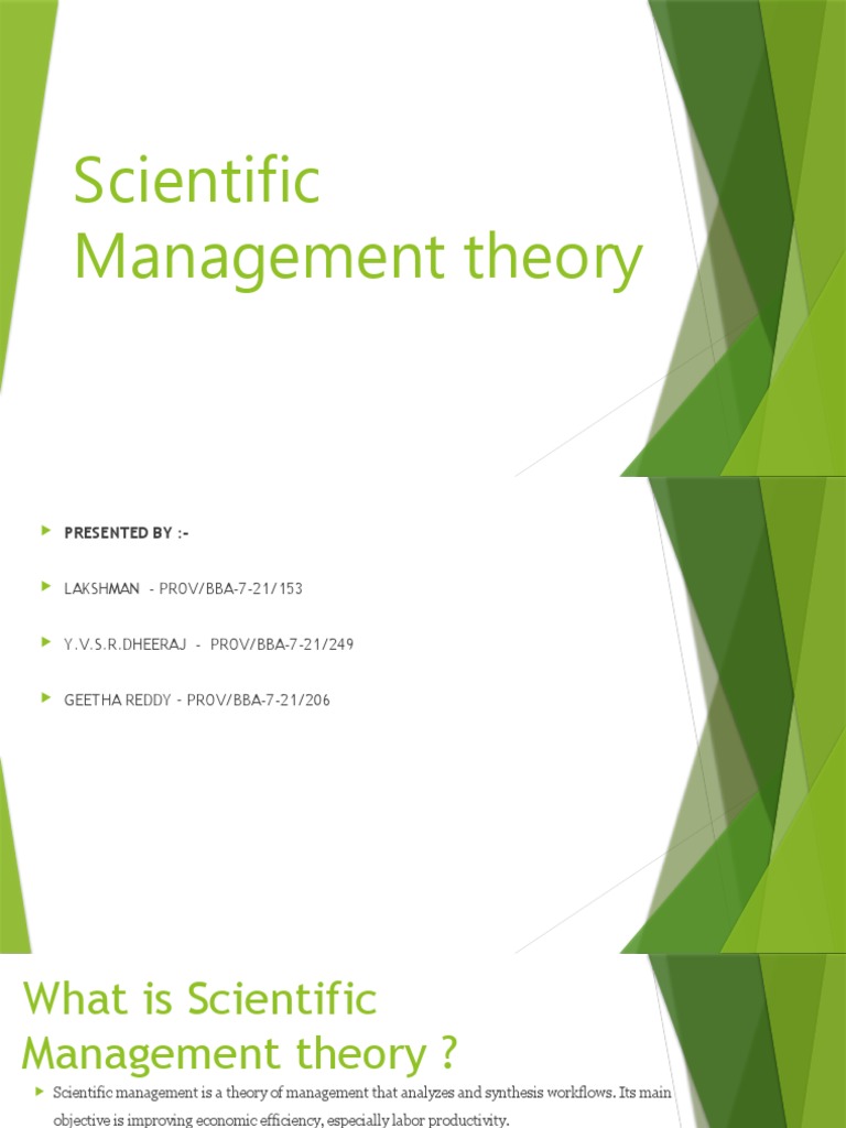 Principles of Scientific Management | PDF | Employment | Science