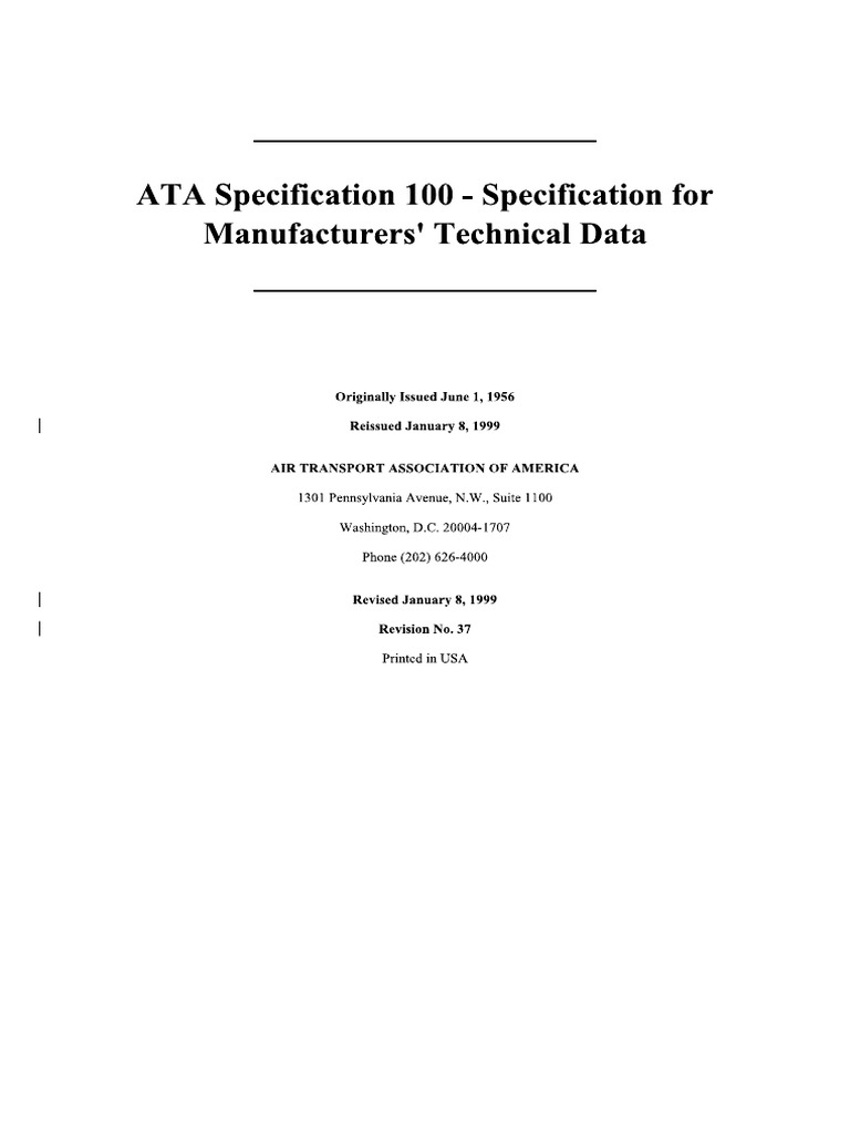 Ata Spec 100 | PDF