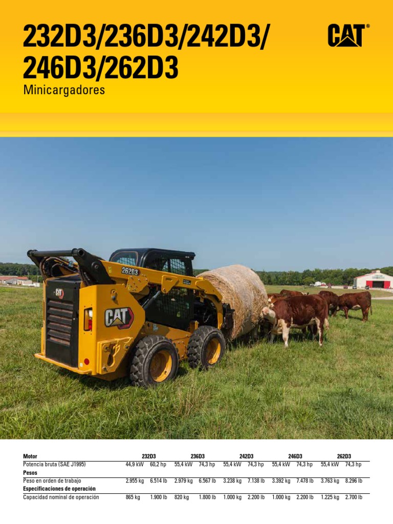 232D3/236D3/242D3/ 246D3/262D3: Minicargadores | PDF | Acelerador | Radio