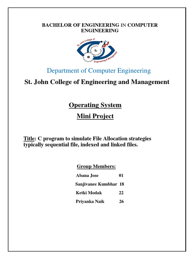 Os Mini Project | Download Free PDF | Pointer (Computer Programming ...