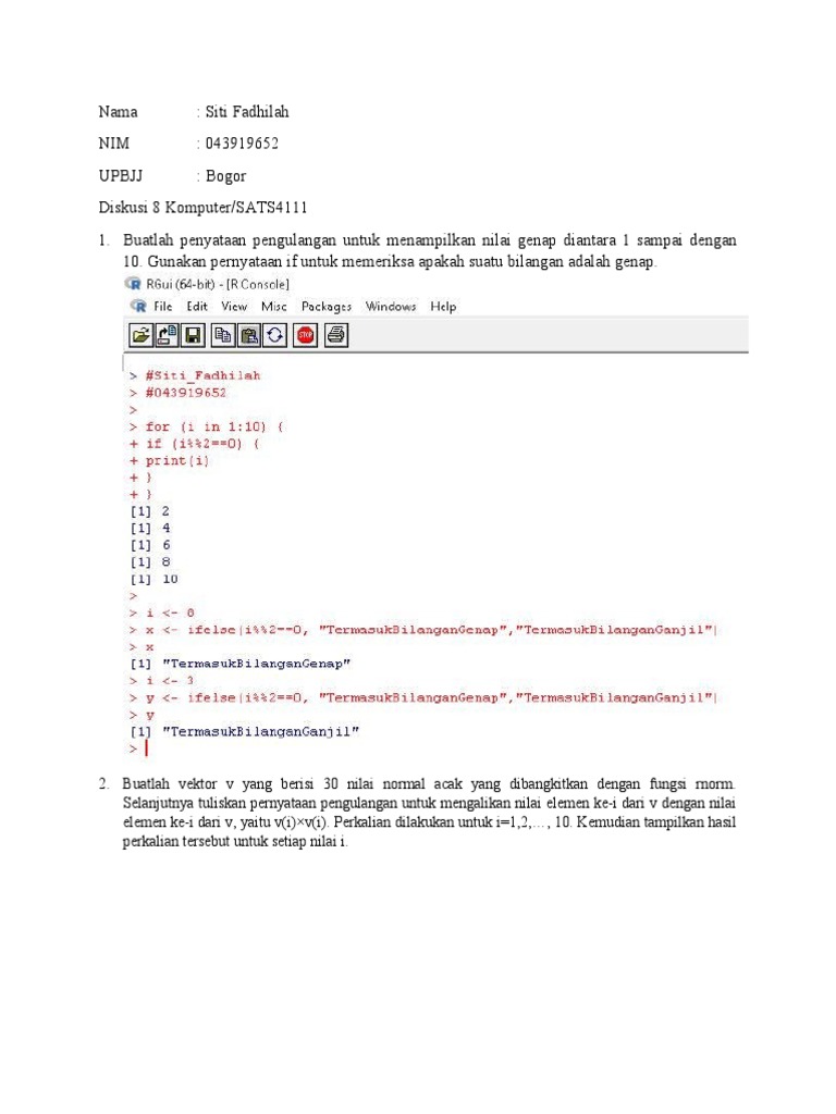 Siti Fadhilah - 043919652 (Diskusi 8 Komputer) | PDF