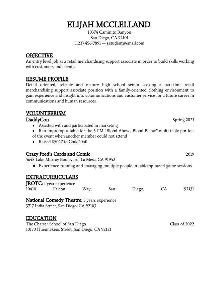 Lesson 7 - Resume Template | PDF | Career & Growth | Business
