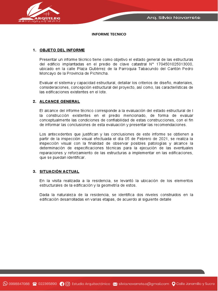 Informe Estructural Sra. Olga Padilla | PDF | Fundación (Ingeniería ...