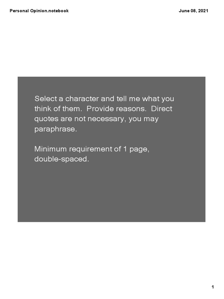 Personal Opinion | PDF | Science & Mathematics