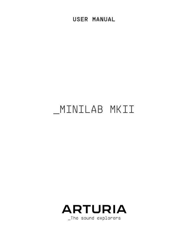 Minilab Mkii: User Manual | PDF | Synthesizer | Installation (Computer ...