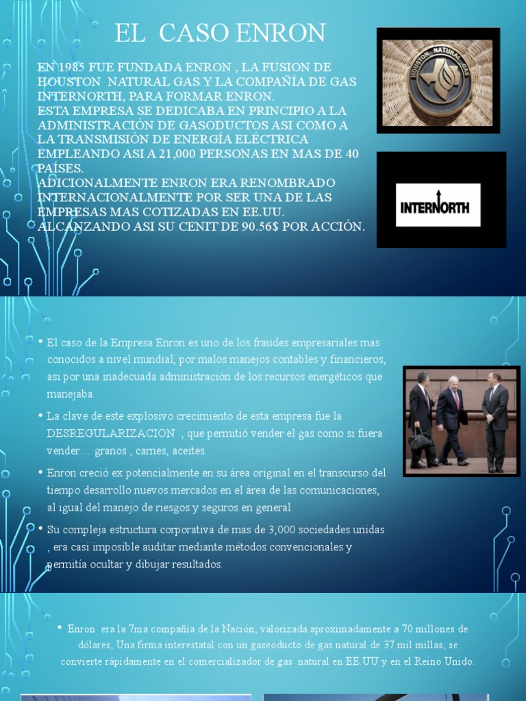 El CASO ENRON GRUPO 6 Tema de Exposición | PDF | Enron | Sarbanes-Oxley