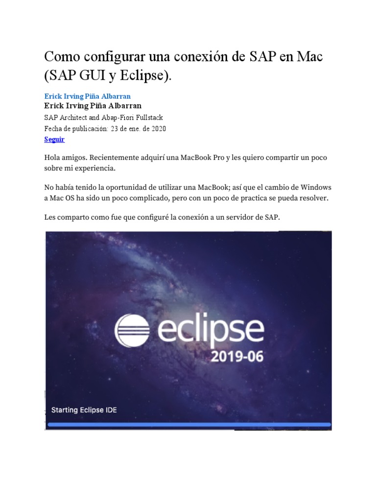 Como Configurar Una Conexión de SAP en Mac | PDF