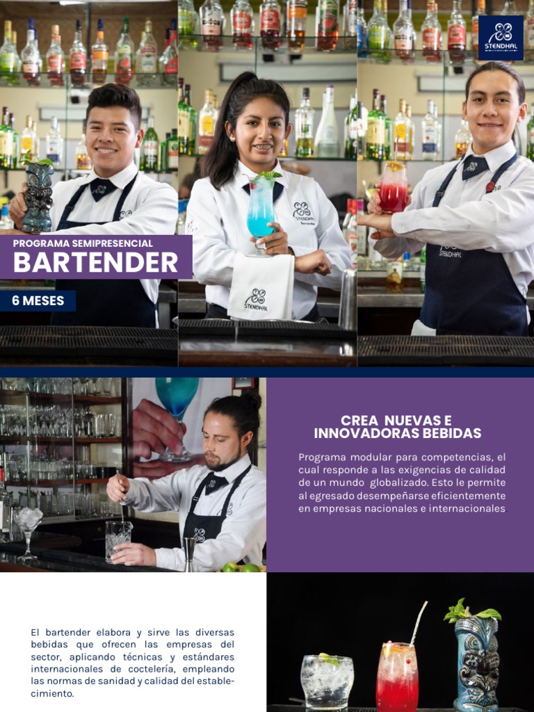 Brochure Bartender | PDF | Comida y bebida | Bebida