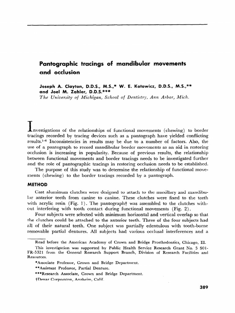 Pantographic Tracings in Dentistry | PDF | Dental Anatomy | Dentistry ...