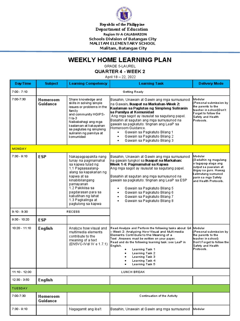 WHLP Q4 Week 2 | PDF