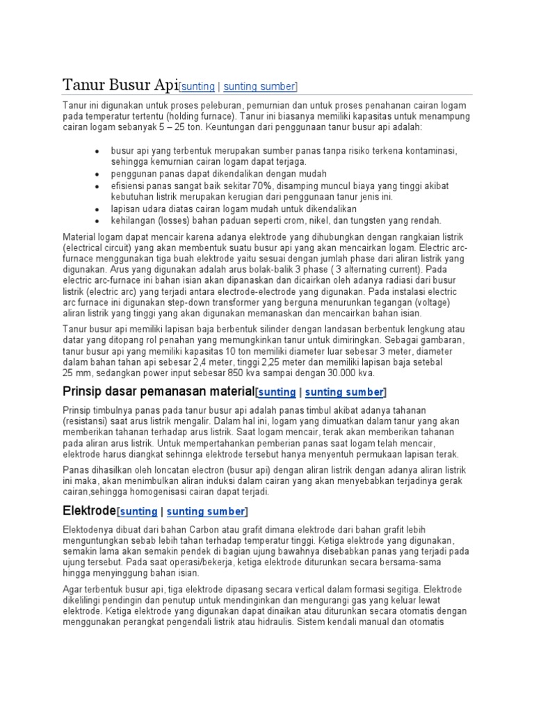 Tanur Busur Api | PDF | Teknologi & Rekayasa