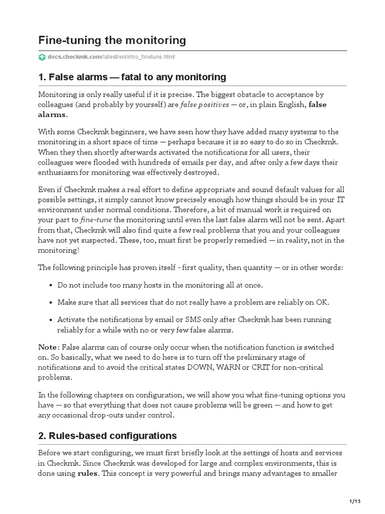 Fine-Tuning The Monitoring | PDF | File System | Parameter (Computer ...