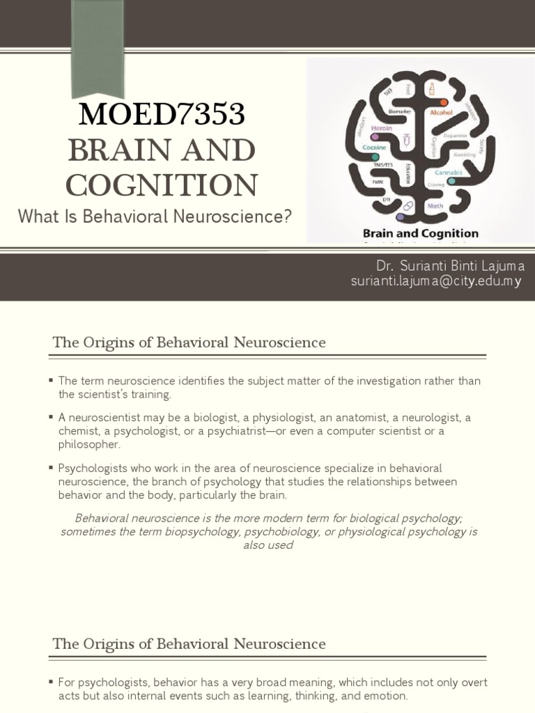Topic 1 What Is Behavioral Neuroscience | PDF