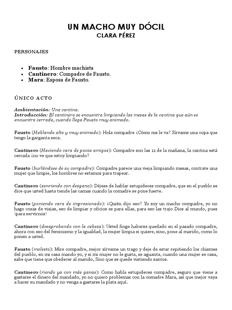 Un Macho Muy Dócil | PDF