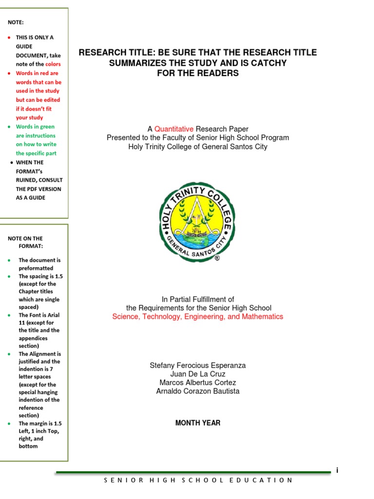 Research Paper Guide Document For Quanti and Quali | PDF | Sampling ...