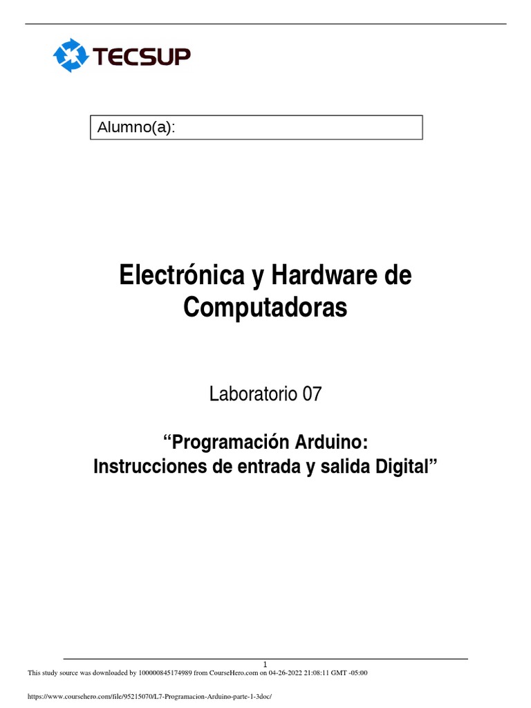 L7 Programacion Arduino Parte 1 3 | PDF | Arduino | Bienes manufacturados
