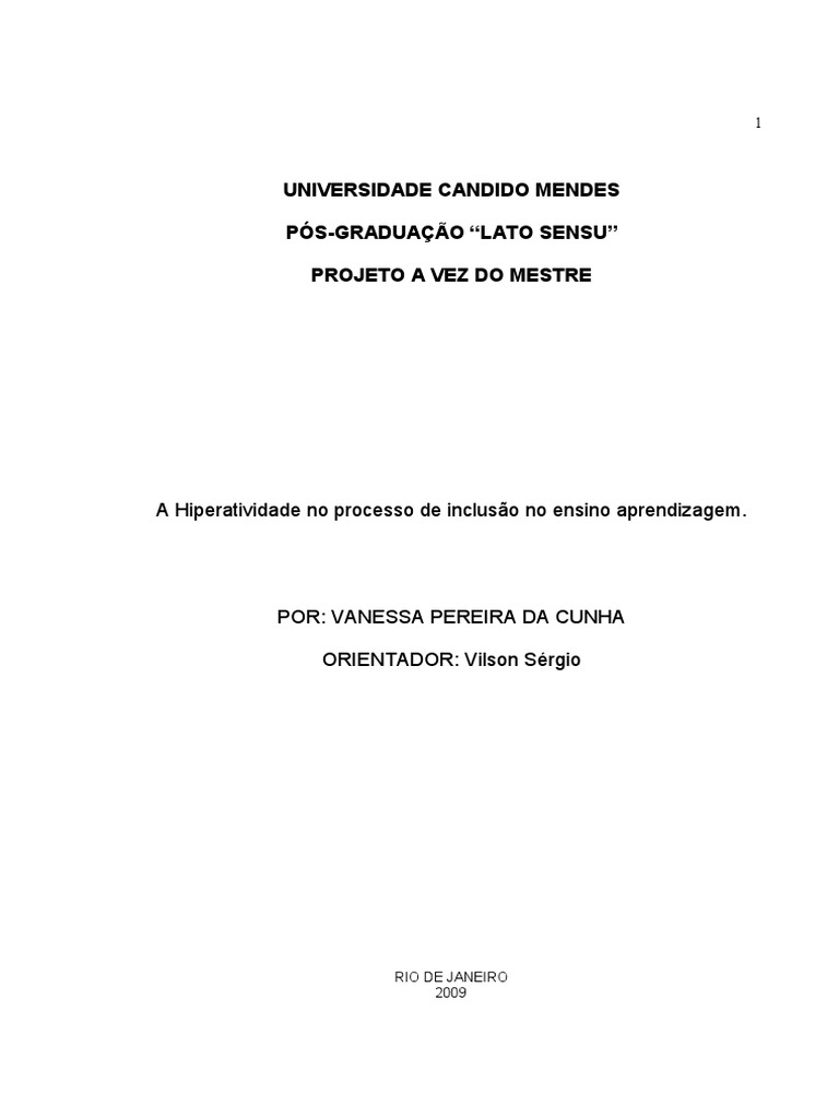 VDDDD | PDF | Transtorno de déficit de atenção e hiperatividade ...
