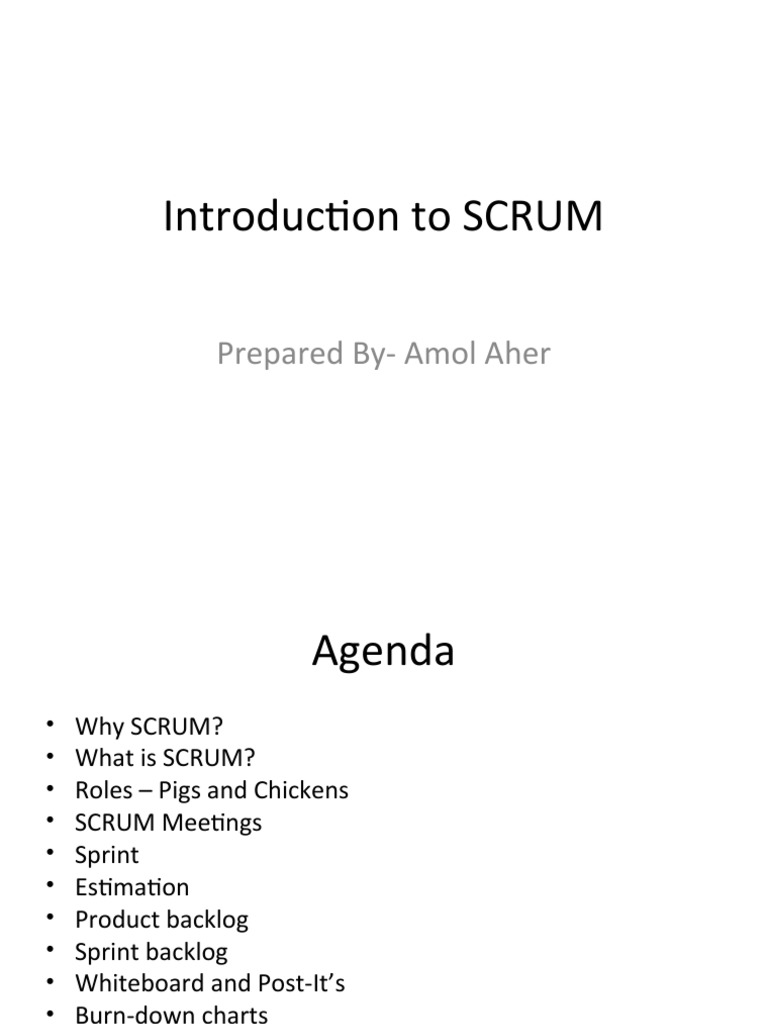 Overview of SCRUM Methodology | PDF | Scrum (Software Development ...