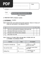 Y6 English Vocabulary List of Unit 1 | PDF