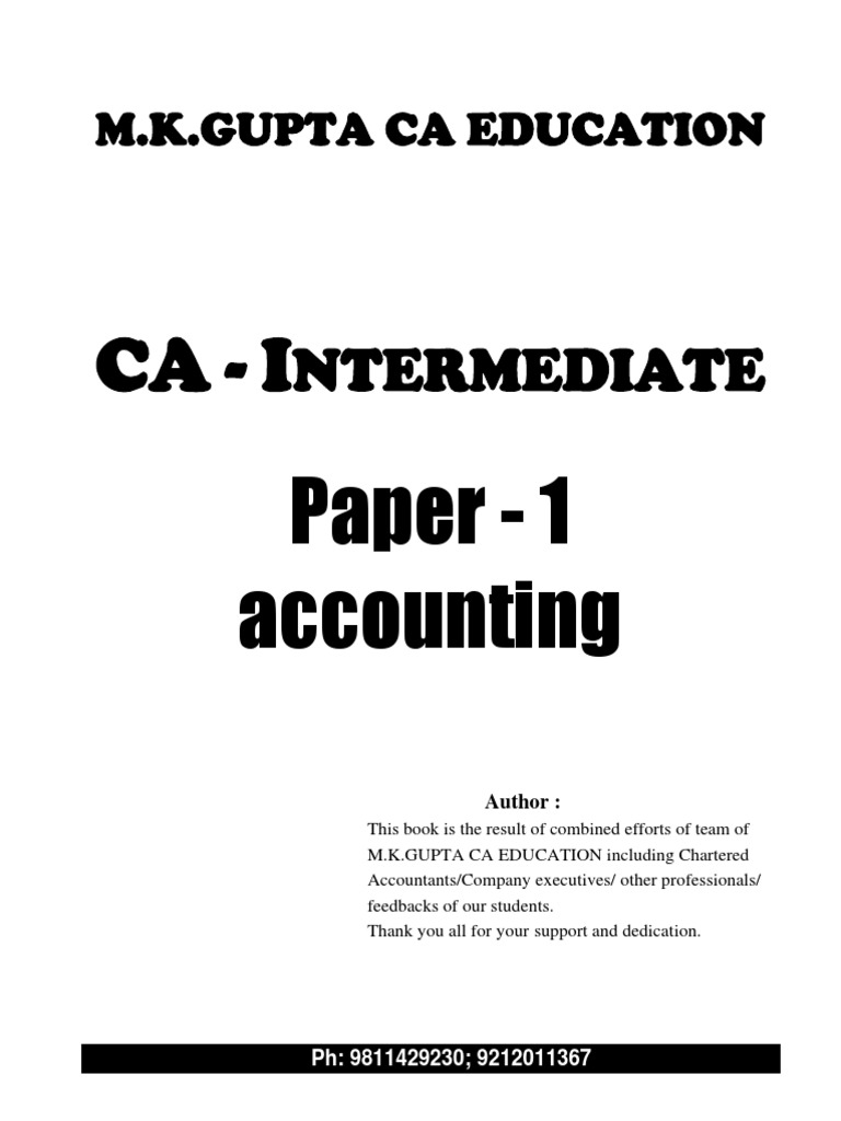 Ntermediate: M.K.Gupta Ca Education | PDF | Dividend | Equity (Finance)
