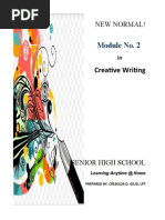Creative Writing Quarter 3 | PDF | Metre (Poetry) | Poetry
