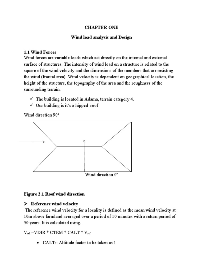 Chapter One Wind Load Analysis and Design 1.1 Wind Forces | PDF | Wound ...
