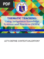 Learning Package (Contextualization, Localization & Indigenization ...