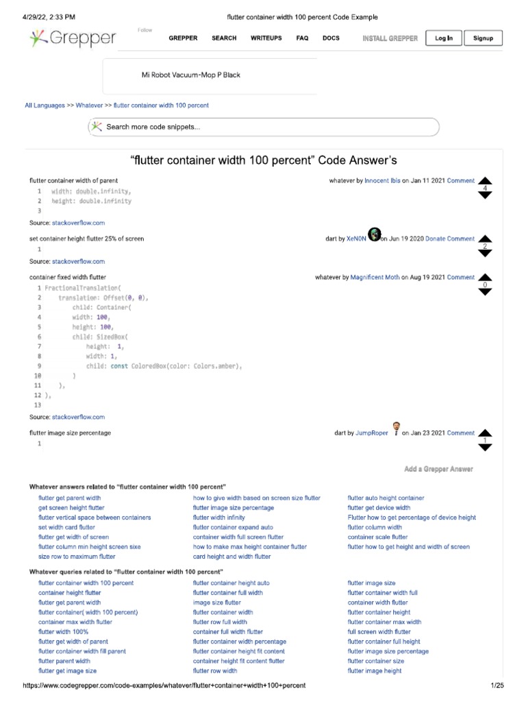 Flutter Container Width 100 Percent | PDF