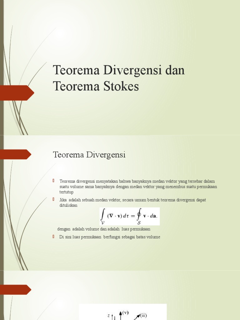 Teorema Divergensi Dan Teorema Stokes | PDF