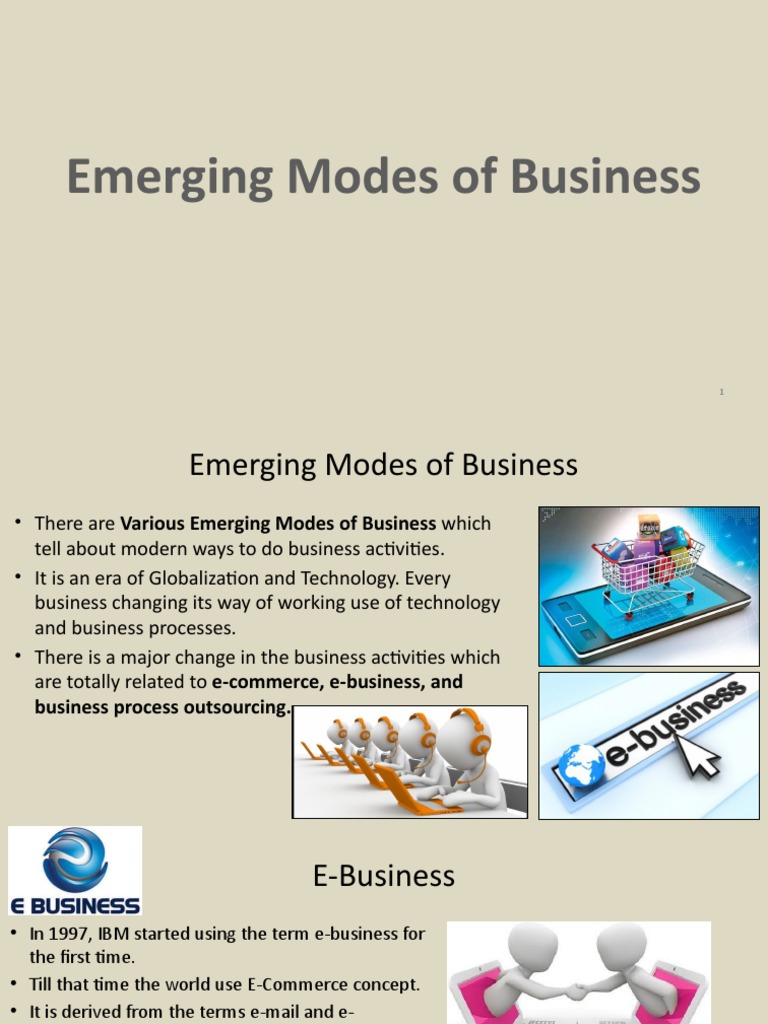 Emerging Modes of Business | PDF | Electronic Business | Outsourcing