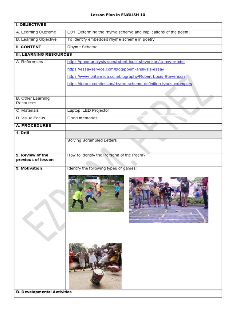 Understanding Rhyme Schemes: An Analysis of Robert Louis Stevenson's ...