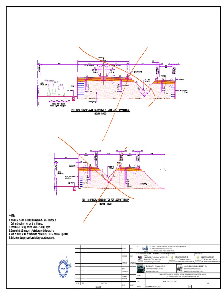 Typical Cross Section for 6-Lane Expressway | PDF | Transportation ...