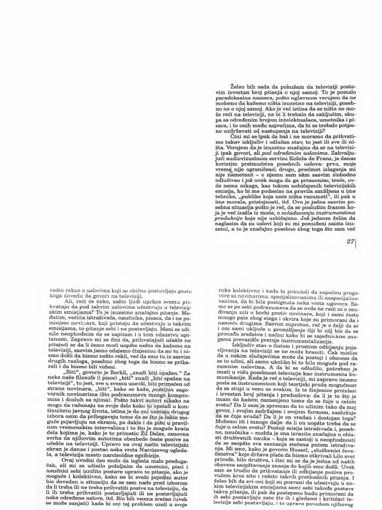 Pjer Bourdije-Narcisovo Ogledalo | PDF