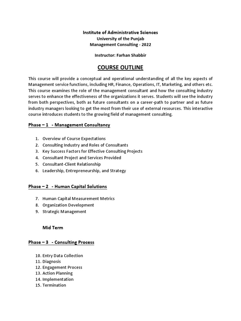 Management Consulting | PDF | Strategic Management | Consultant