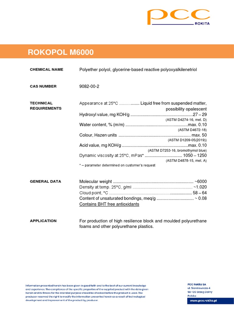 Rokopol M6000 Tds | PDF