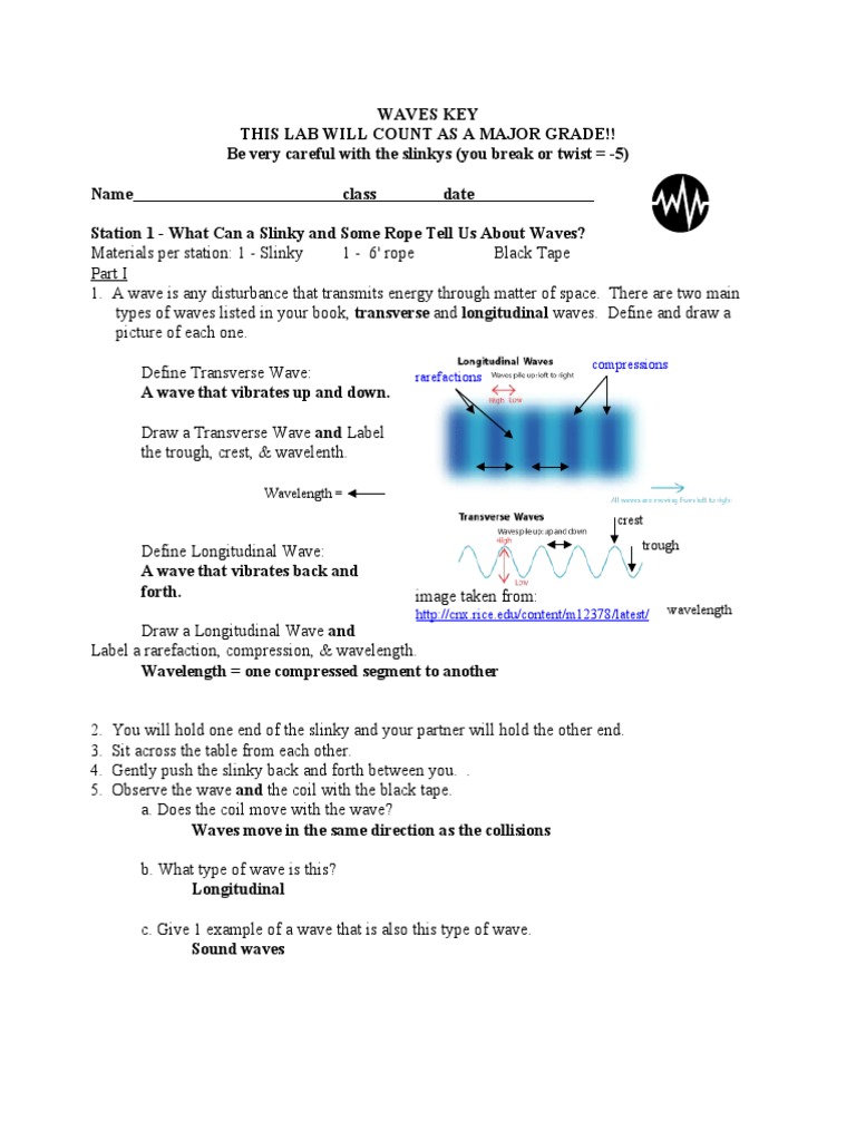 Answer Key Lets Catch A Wave | PDF | Waves | Tsunami