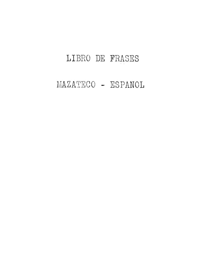 Frases en Mazateco | PDF