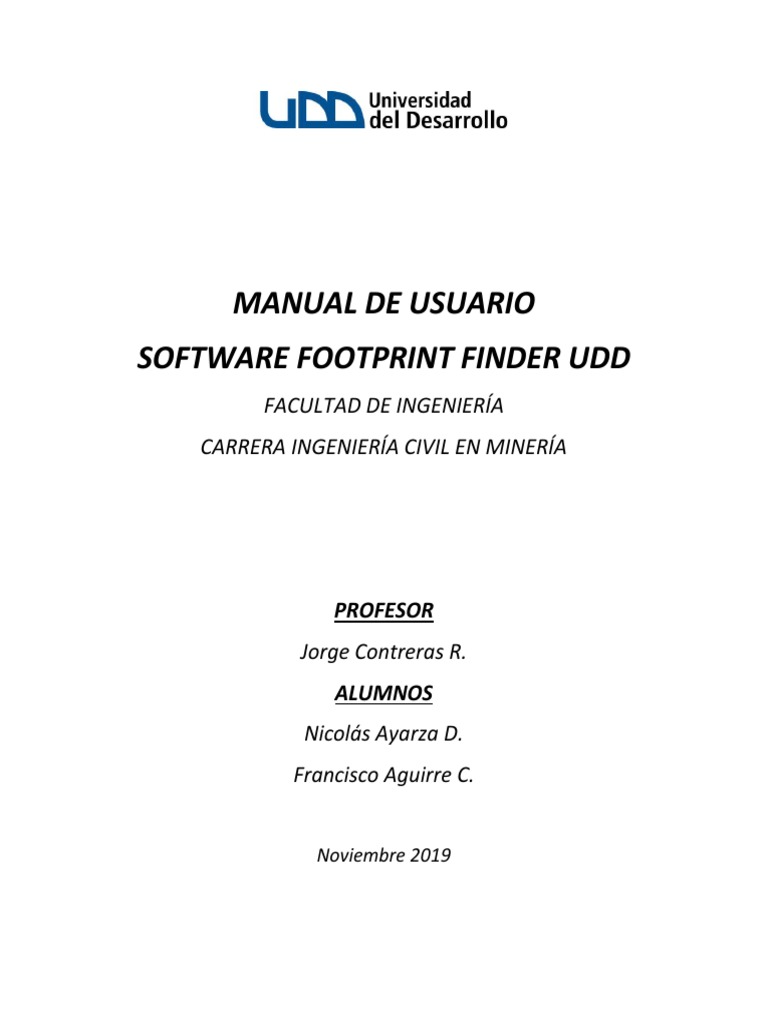Manual de Uso Footprint Finder UDD | PDF | Software | Java (lenguaje de ...