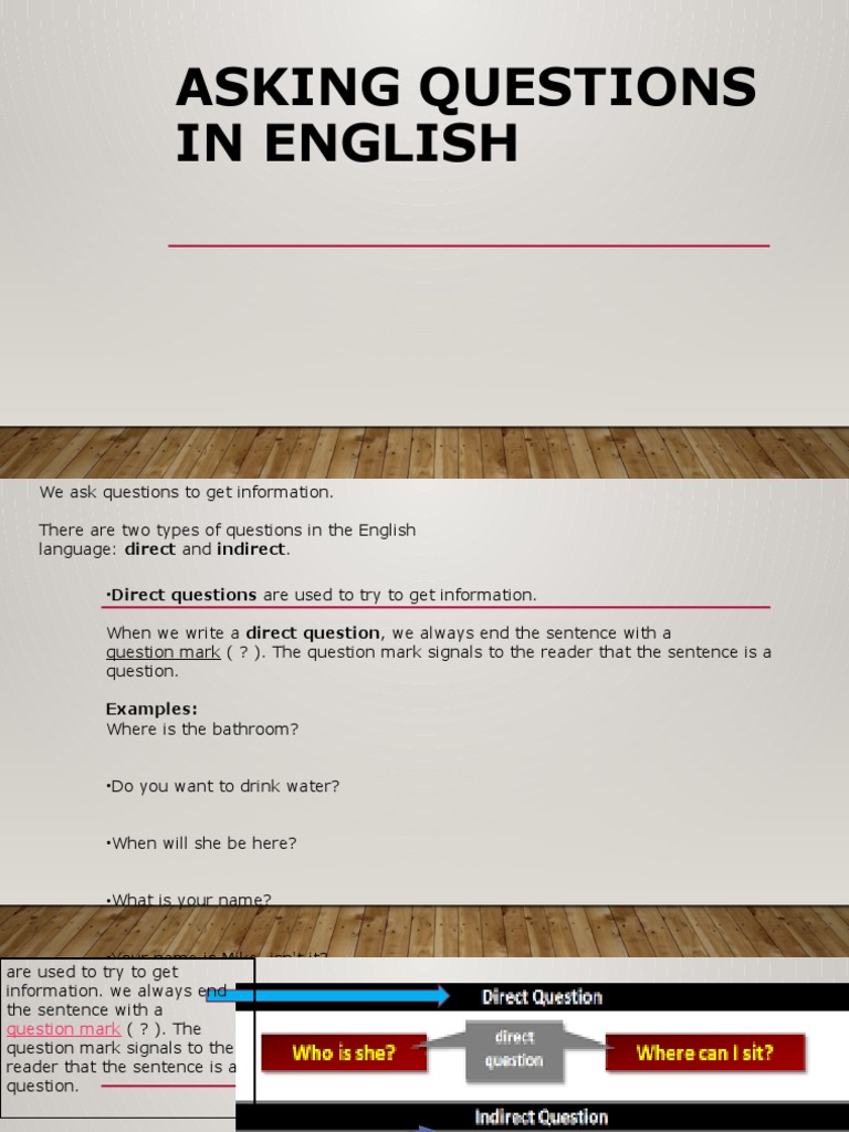 Asking Questions in English | PDF | Question | Verb