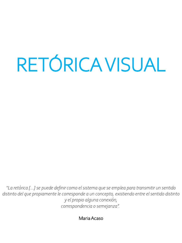 Retórica Visual | PDF | Metáfora | Imagen
