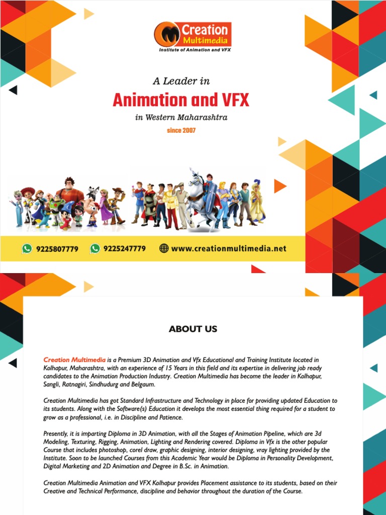 3d Animation VFX Training Institute Kolhapur | PDF | Multimedia | 3 D ...