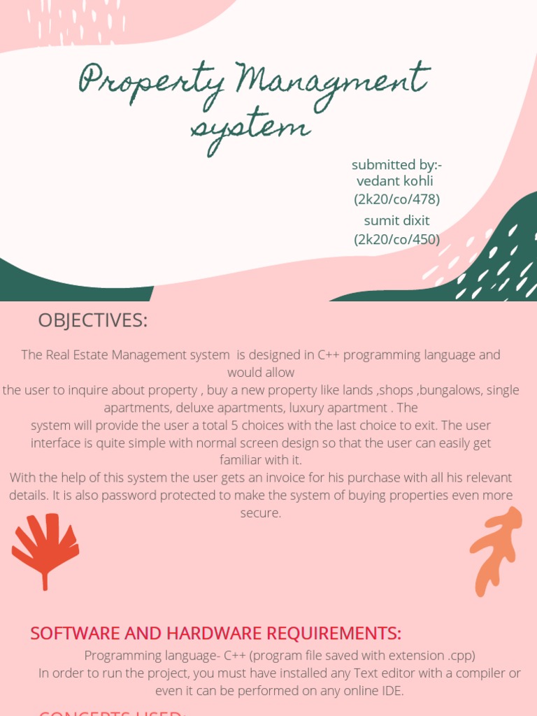 Property Management System | PDF | C++ | Computer Programming